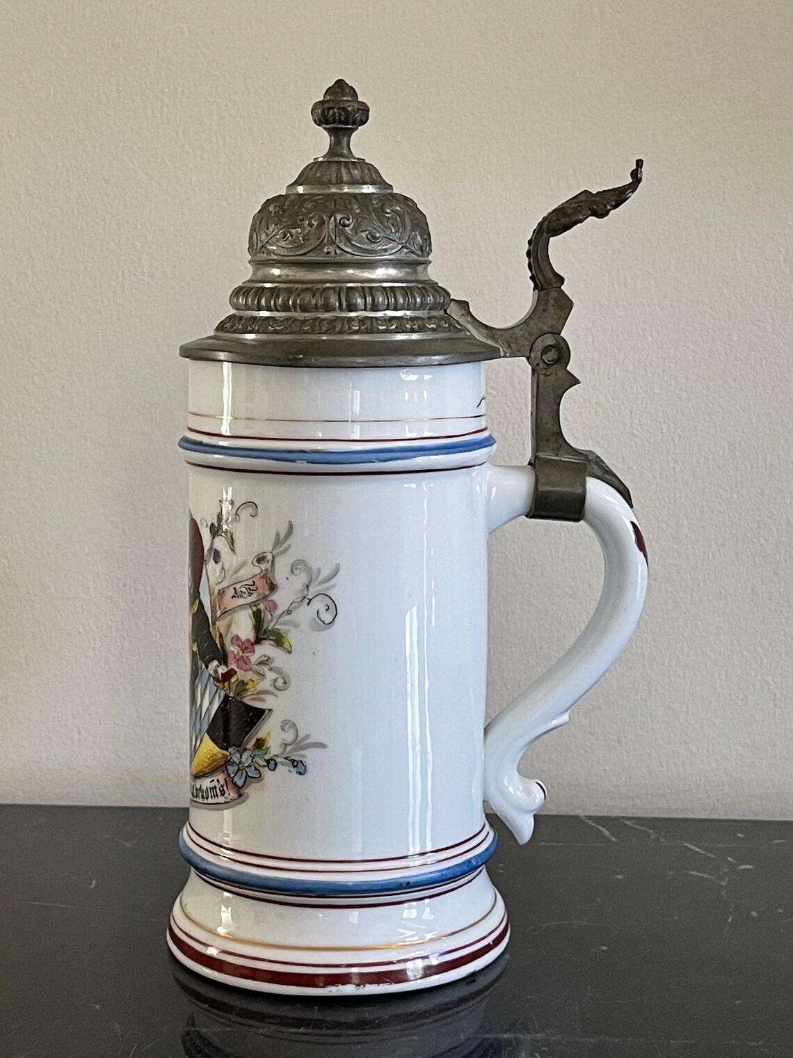 Old German Porcelain Lithophane Hand Painted Beer Stein - Etsy