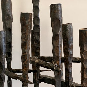David Palombo 1920-1966 Jewish Judaica Hanukkah Iron Menorah - Etsy