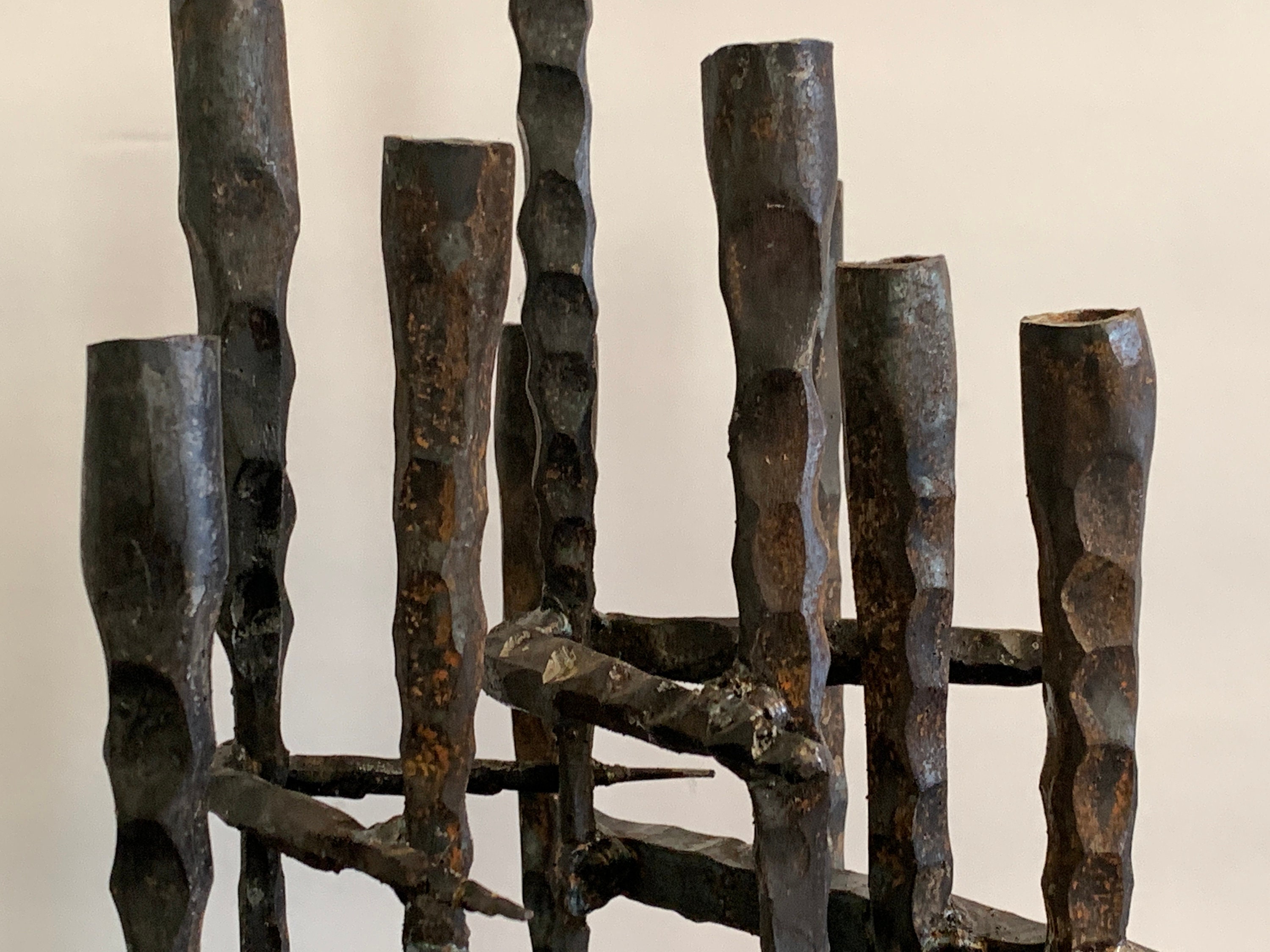 David Palombo 1920-1966 Jewish Judaica Hanukkah Iron Menorah - Etsy