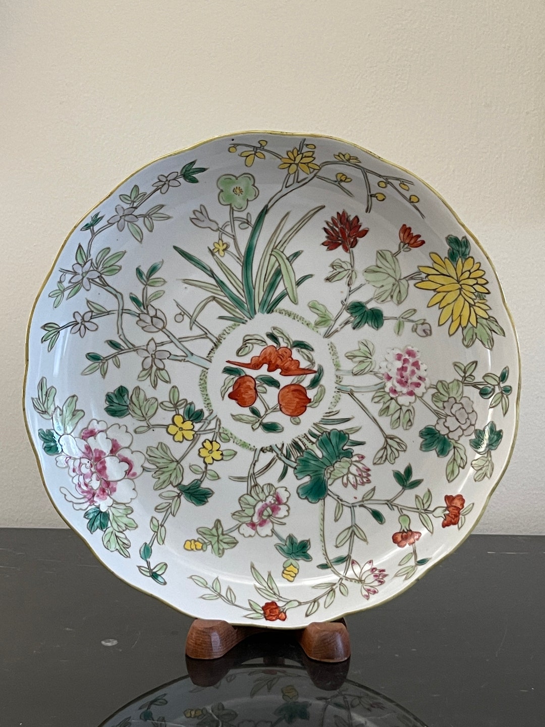 Mid 20C. Chinese Hand Painted Enameled Macau Porcelain Plate - Etsy