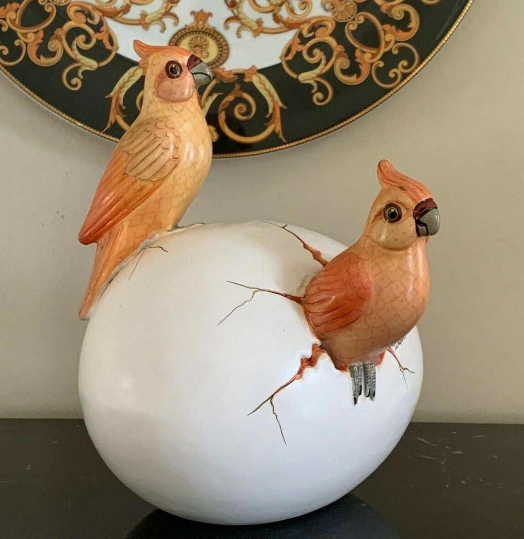 Hector Gonzalez Limited Edition Art Pottery Birds Hatching Sculpture 29 ...