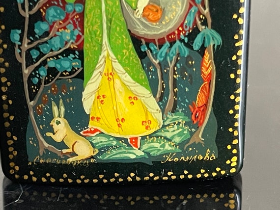Russian Hand Painted Fairy Tale Lacquer Box Signed by… - Gem