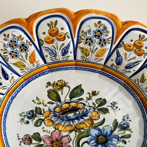 Vintage Hand Painted Floral Spanish Talavera 17 3/4" Wall Plate, Spain ...