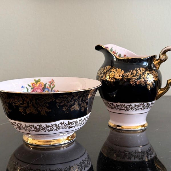 Tuscan China Sugar Bowl - Etsy