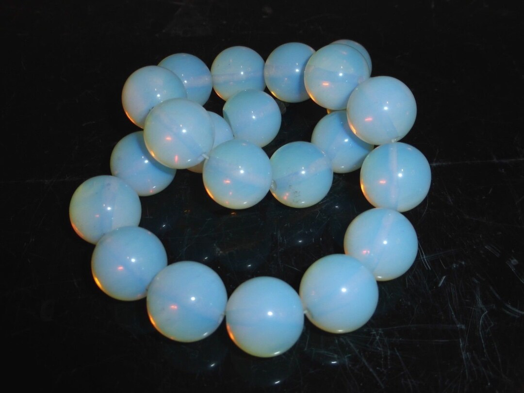 Fashion Opaline Crystal Glass Necklace With Silver Clasp Fastener - Etsy