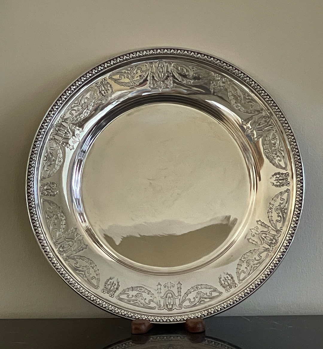 Antique Sterling Silver Hallmarked Engraved Tray 680 Grams - Etsy