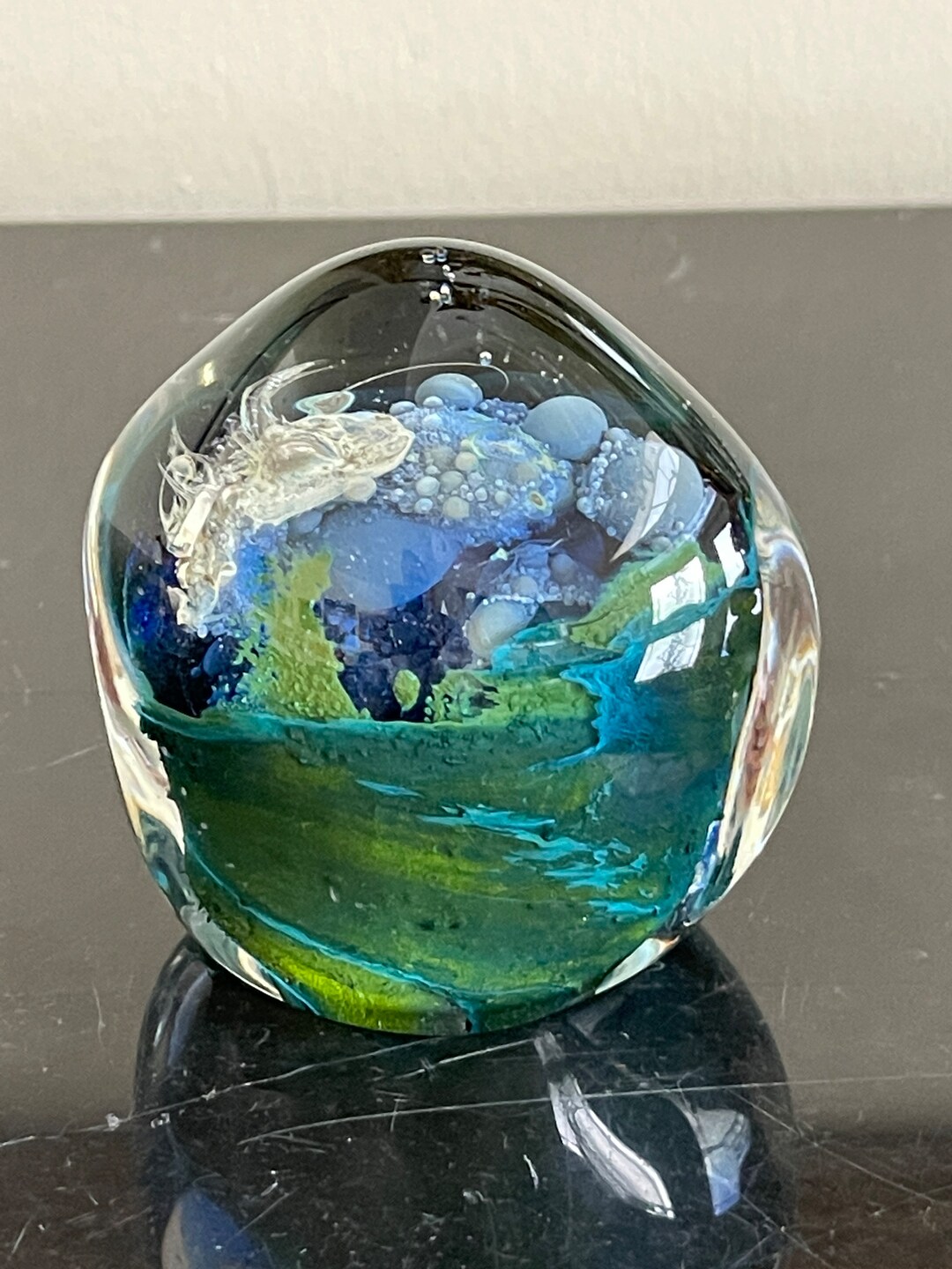Vintage Milropa Studios 1980 Sea Reef Art Glass Paperweight Numbered ...