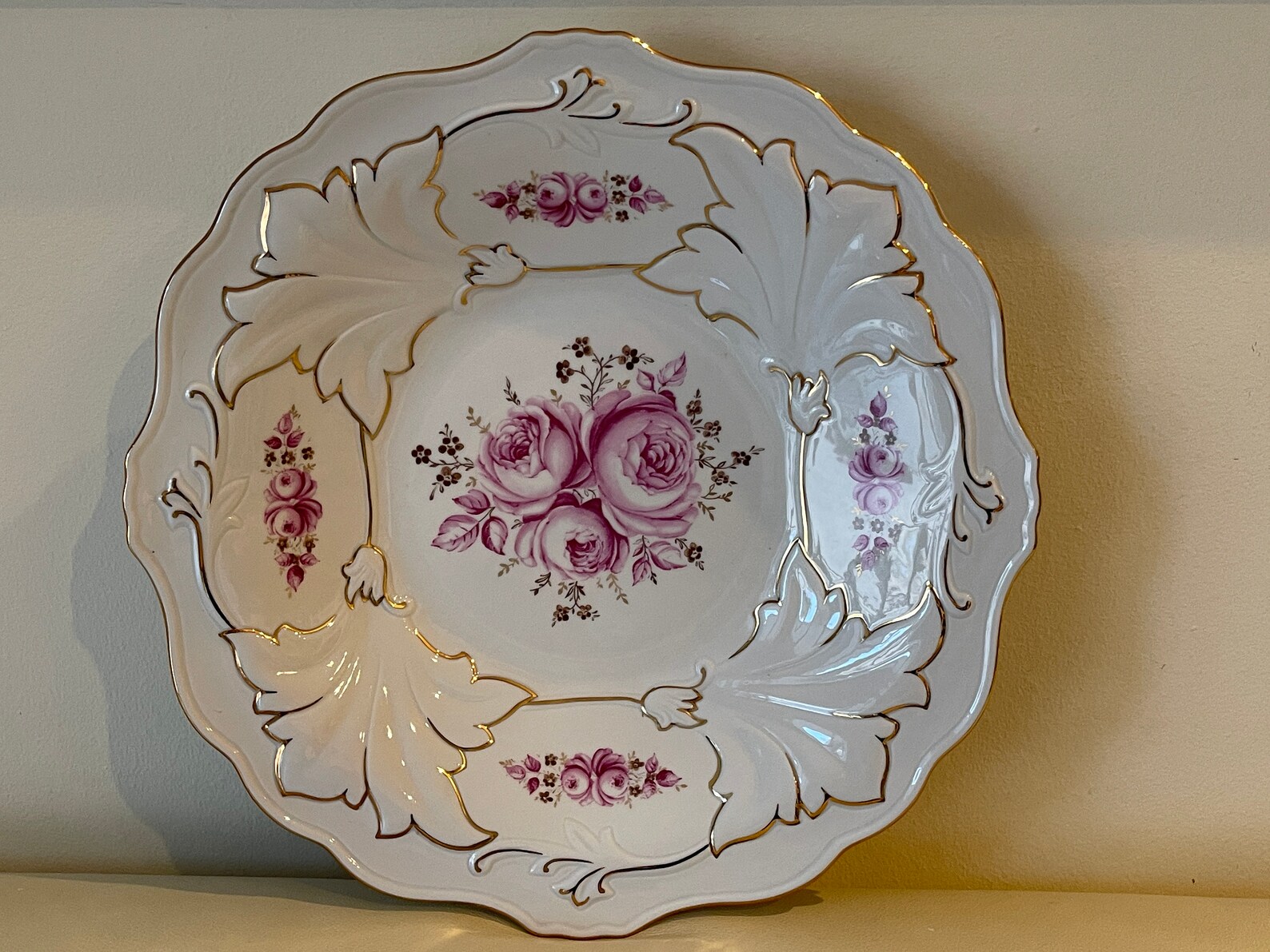 Weimar Porcelain Germany Jutta Pattern Pink Flowers 12.5 - Etsy