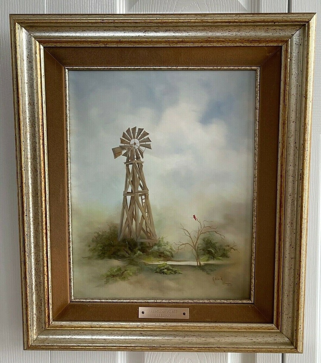 American, Texas Artist Betty Allison Original 1977 Oil on Canvas ...