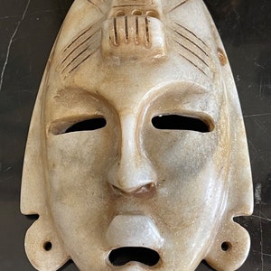 Vintage Mayan, Incan or Aztec Carved Stone Mask - Etsy