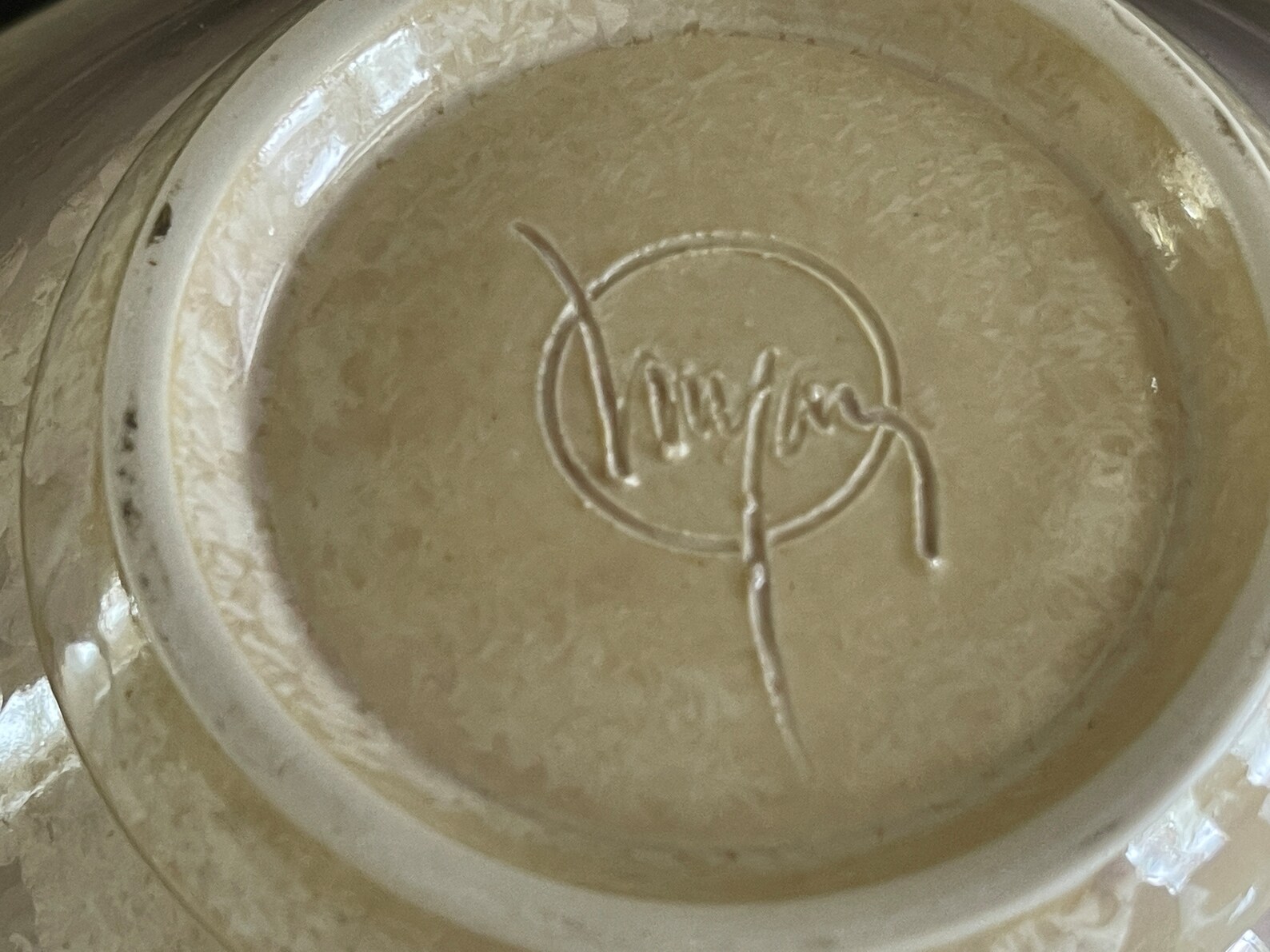 Artist Signed Crystalline Studio 13.5" Glazed Pottery Bowl Centerpiece ...