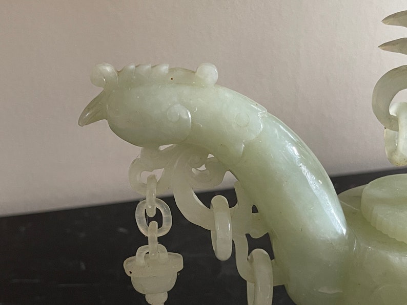 Antique Unusual Rooster Shaped Chinese Hand Carved Jade - Etsy