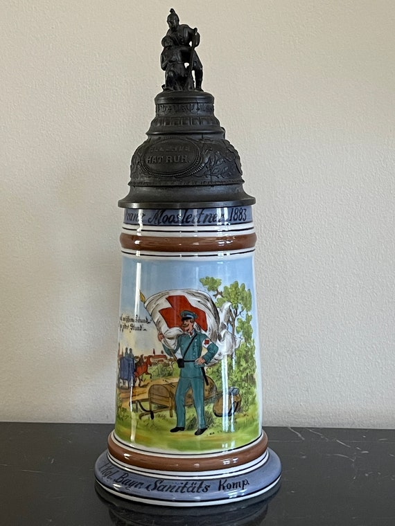 Fabulous Karl Rau German Regimental Porcelain Lithophane Beer - Etsy
