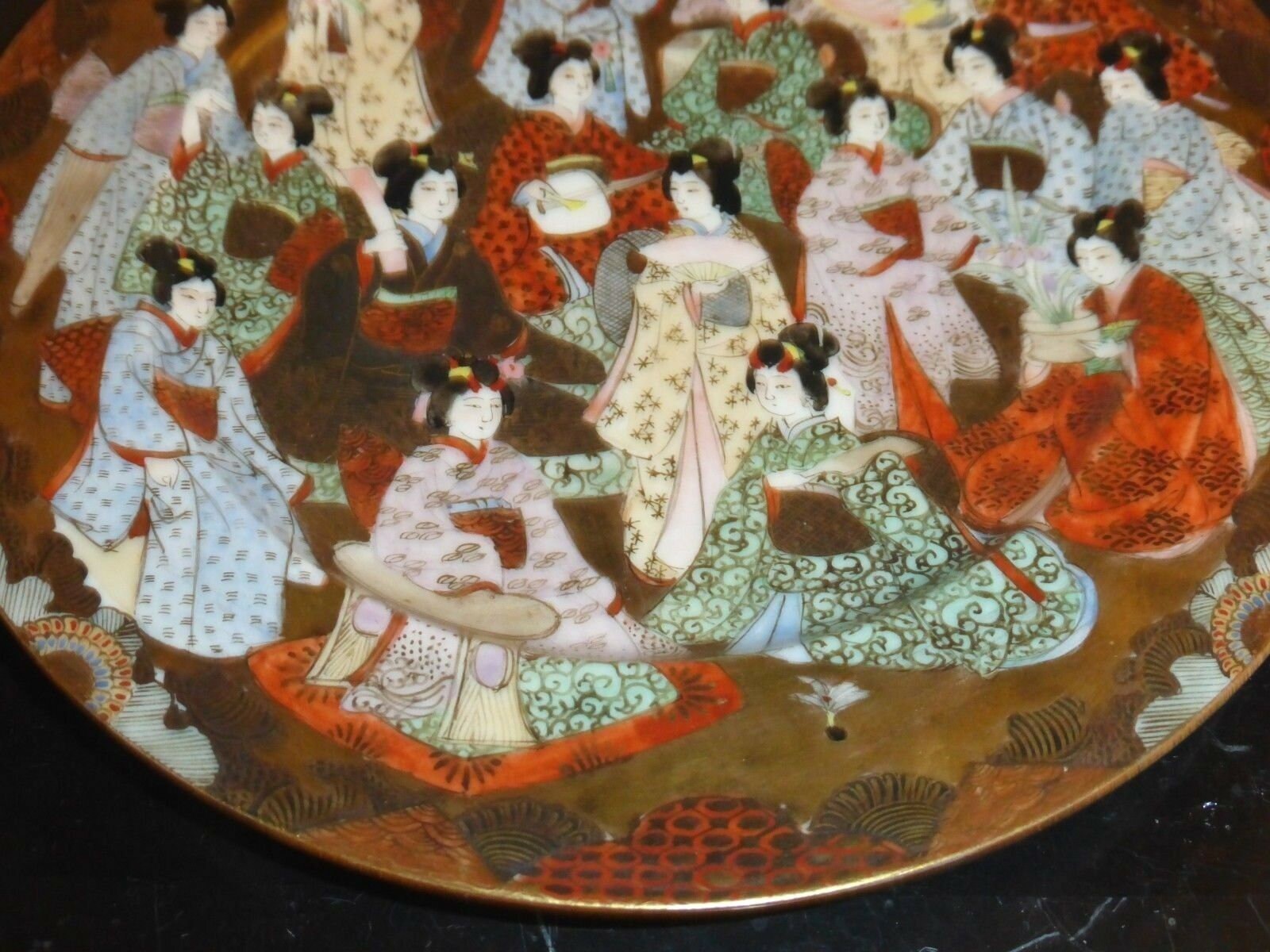 Antique Japanese Kutani Porcelain GEISHAS Plate Signed - Etsy