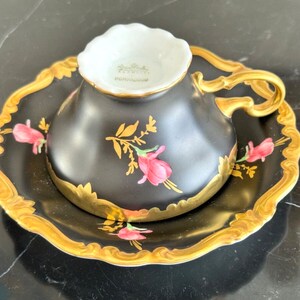 Vintage Rosenthal Germany Pompadour Pattern Black Gold Roses Tea Set ...