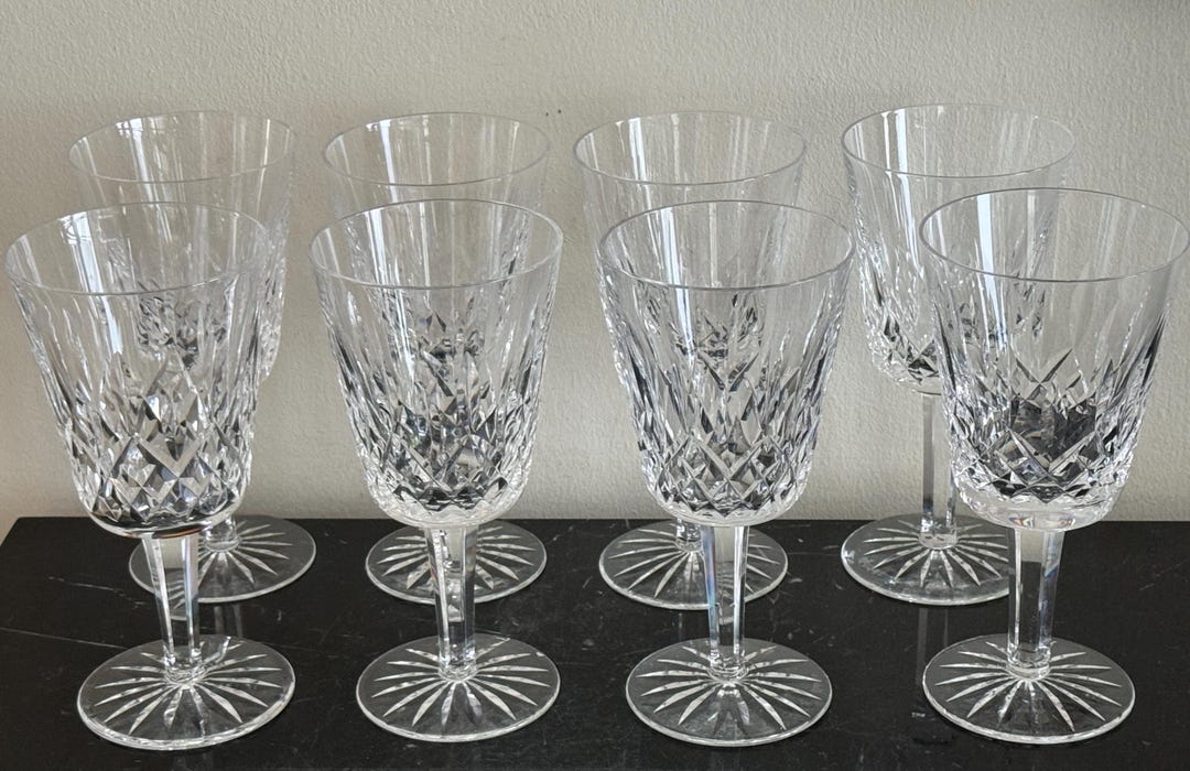 Vintage Waterford Crystal Lismore Pattern Water Goblet Set of 8 - Etsy