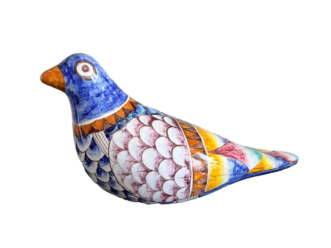 Romano Innocenti Hand Painted Italian Pottery Bird Figurine - Etsy
