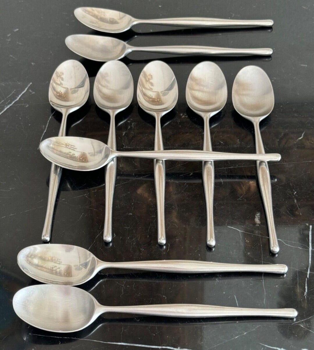 Mid Century Modern Lauffer Design 3 Stainless Flatware - 10 Teaspoons ...