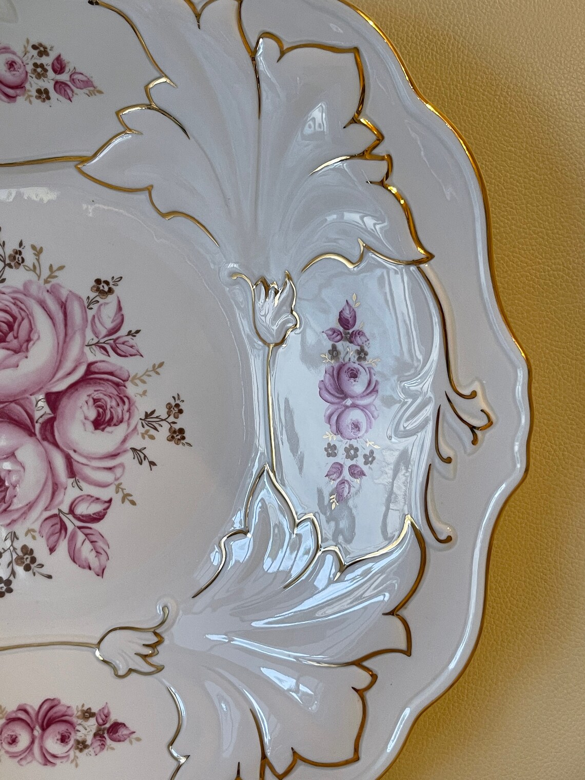 Weimar Porcelain Germany Jutta Pattern Pink Flowers 12.5 - Etsy