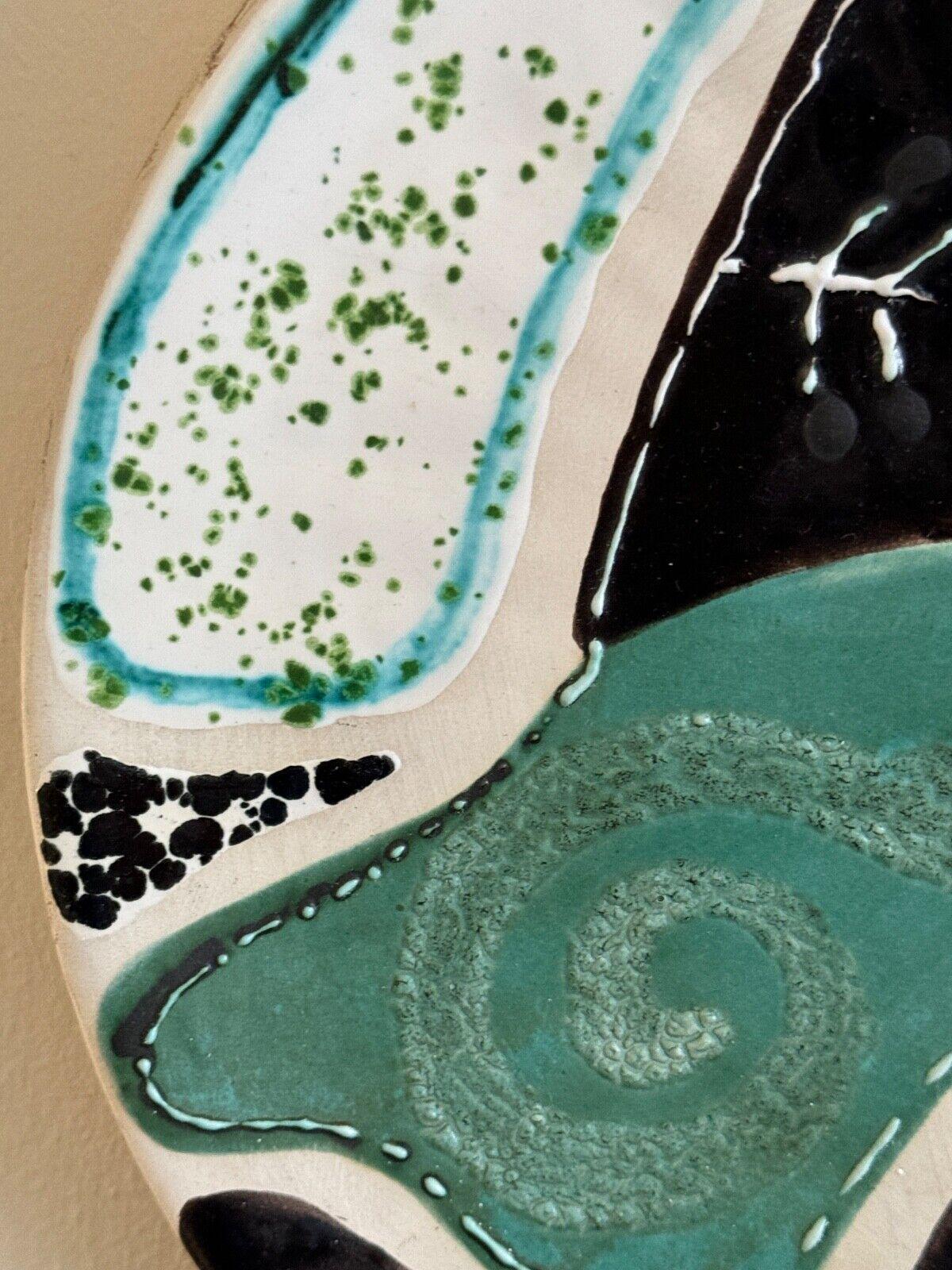 Miami's Artist Gloria Lorenzo 1992 Abstract Hand Painted Ceramic Wall ...