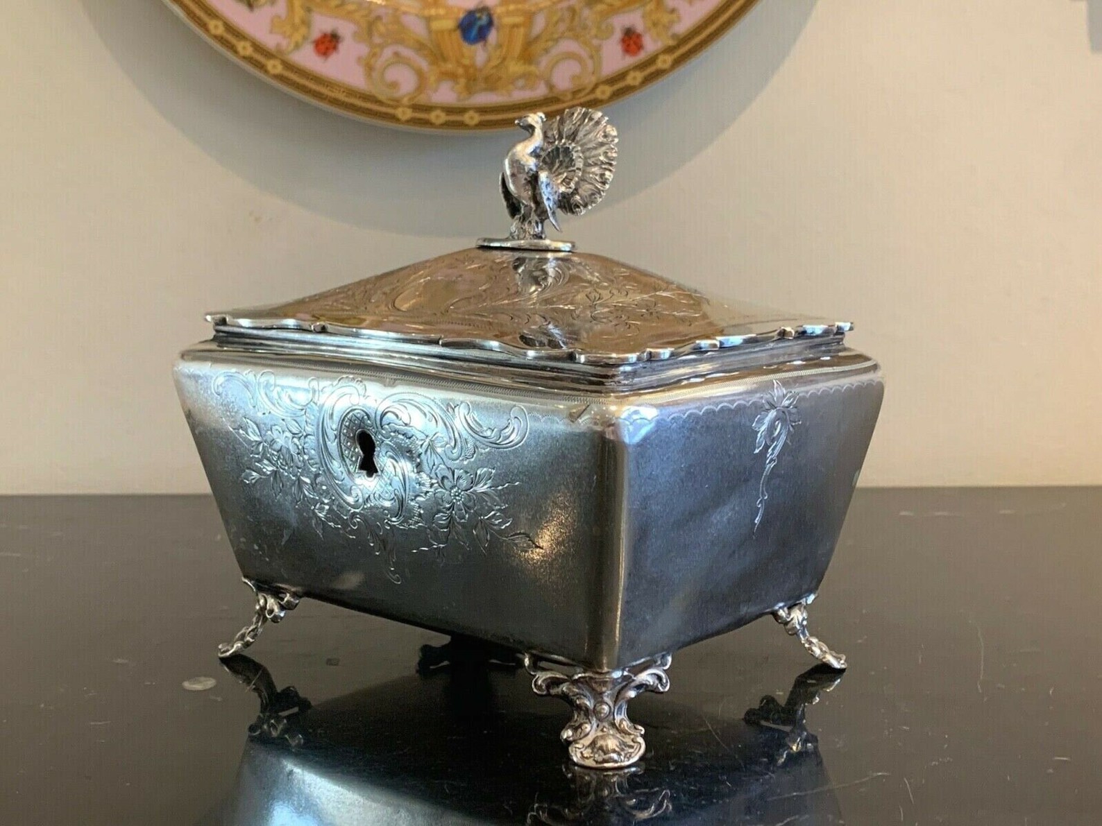 Antique 1870's Austria Silver Footed Sugar Box With - Etsy