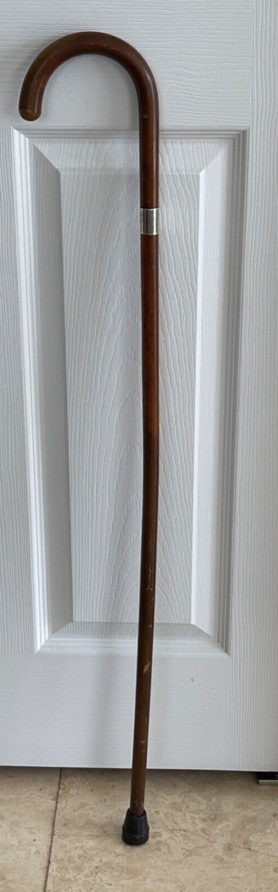 Vintage Sterling Silver Handle Walking Cane Marked Gizeh Temple Band ...