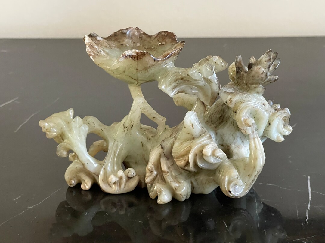 Antique Chinese Carved White Nephrite Jade Sculpture - Etsy