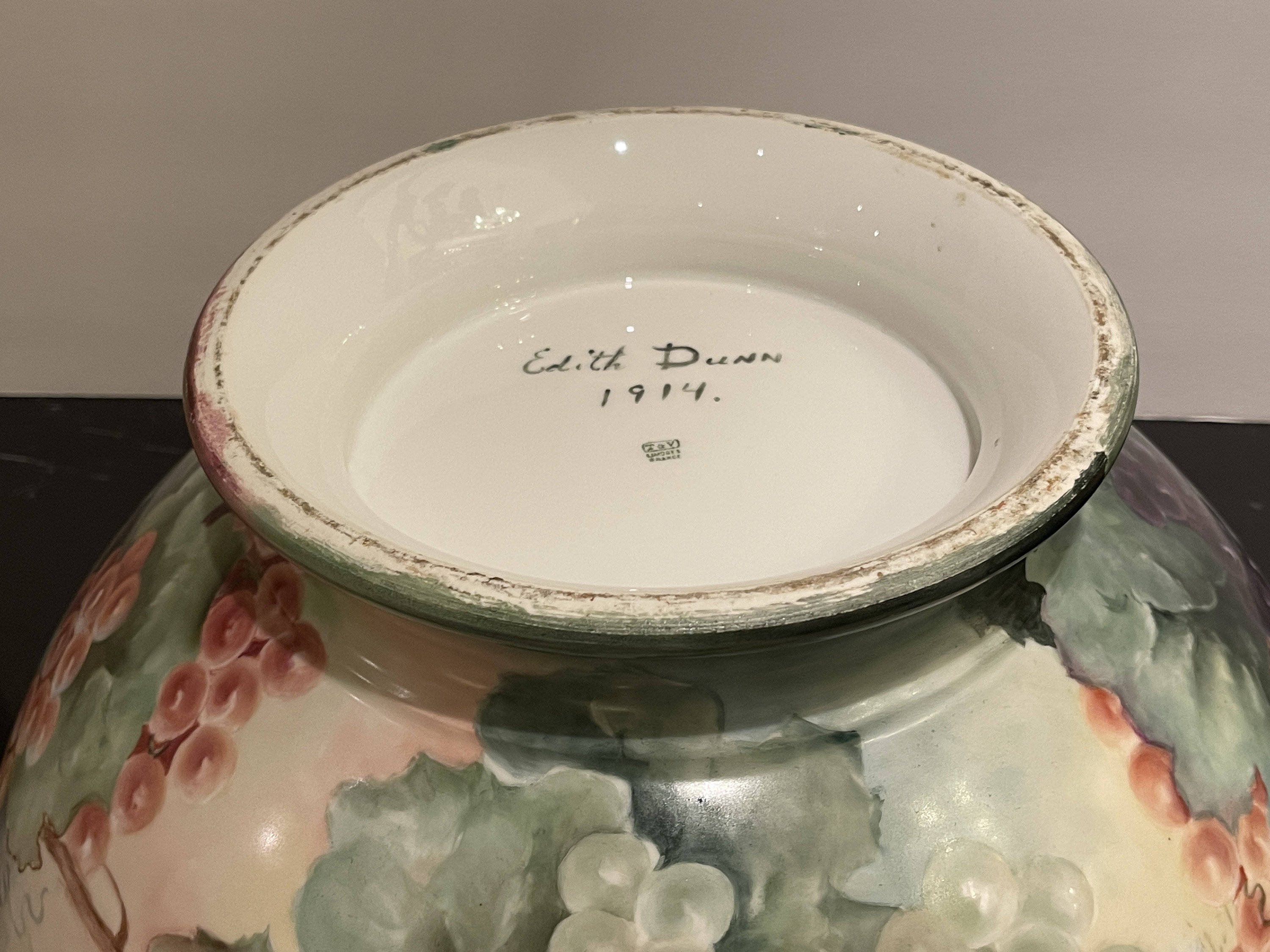 Antique 1914 Limoges Porcelain T&V Edith Dunn Hand Painted - Etsy