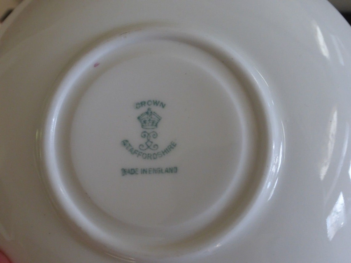 Vintage Crown Staffordshire Porcelain Set of 9 Cups and | Etsy