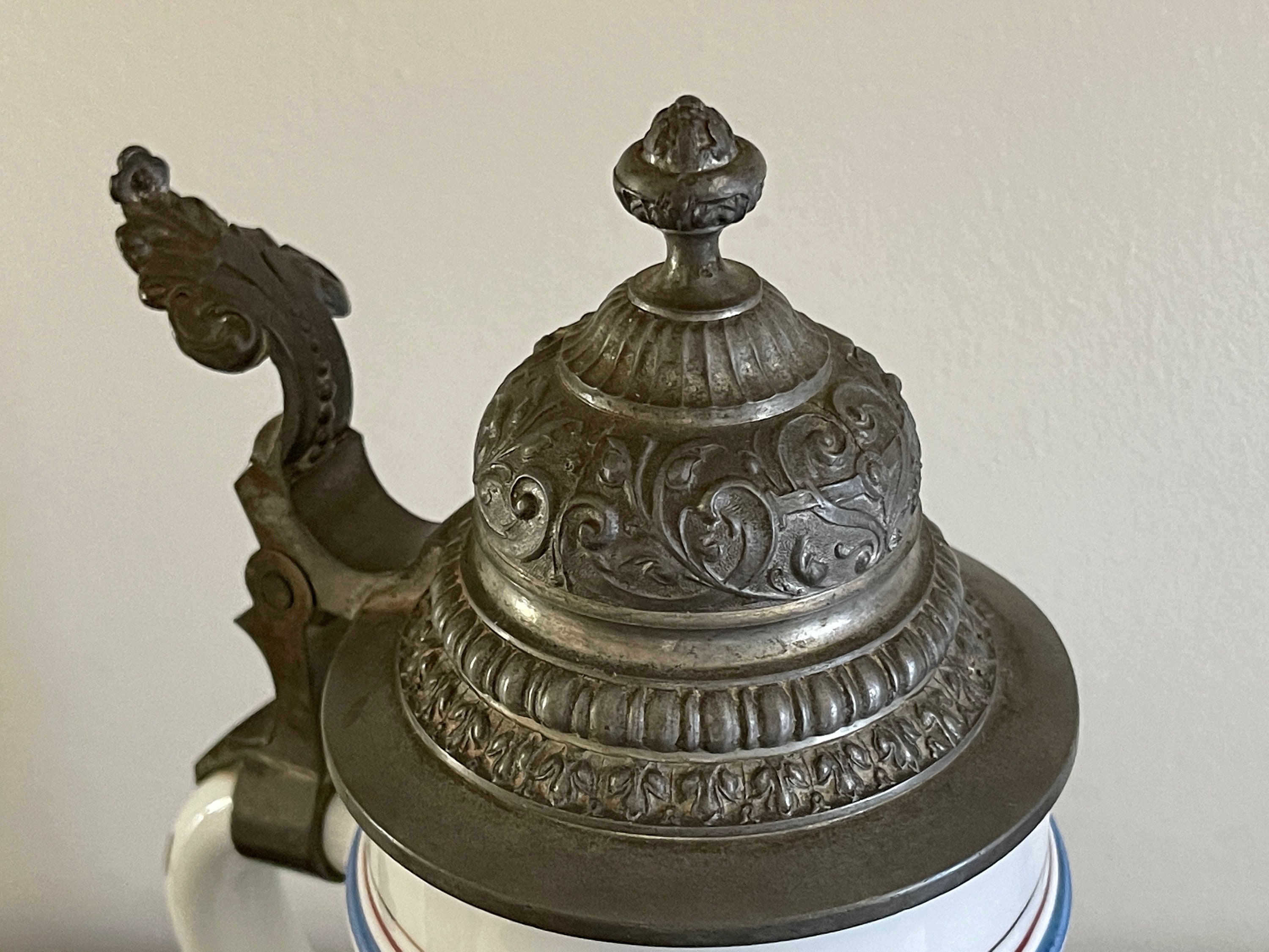 Old German Porcelain Lithophane Hand Painted Beer Stein - Etsy