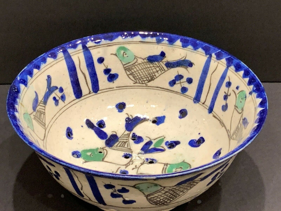 Old Mexican Talavera Majolica Art Pottery Colander - Etsy