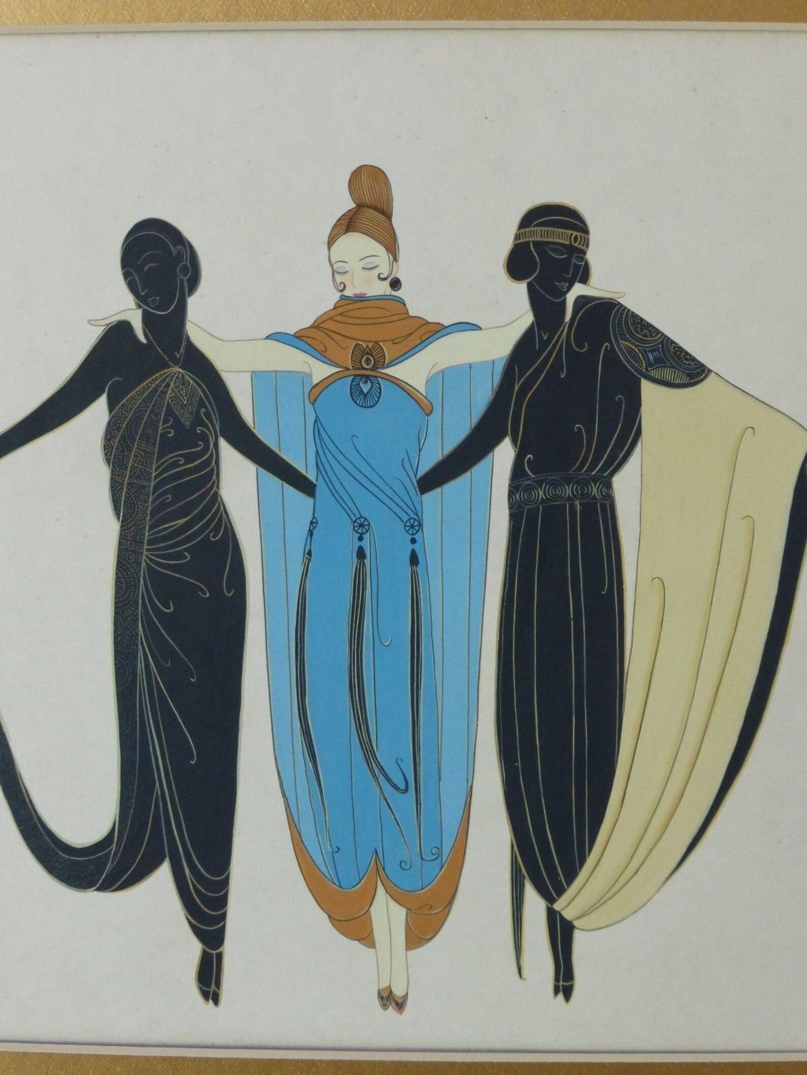 Erte Gouache Superb Fashion Design Painting on Stiff Paper | Etsy