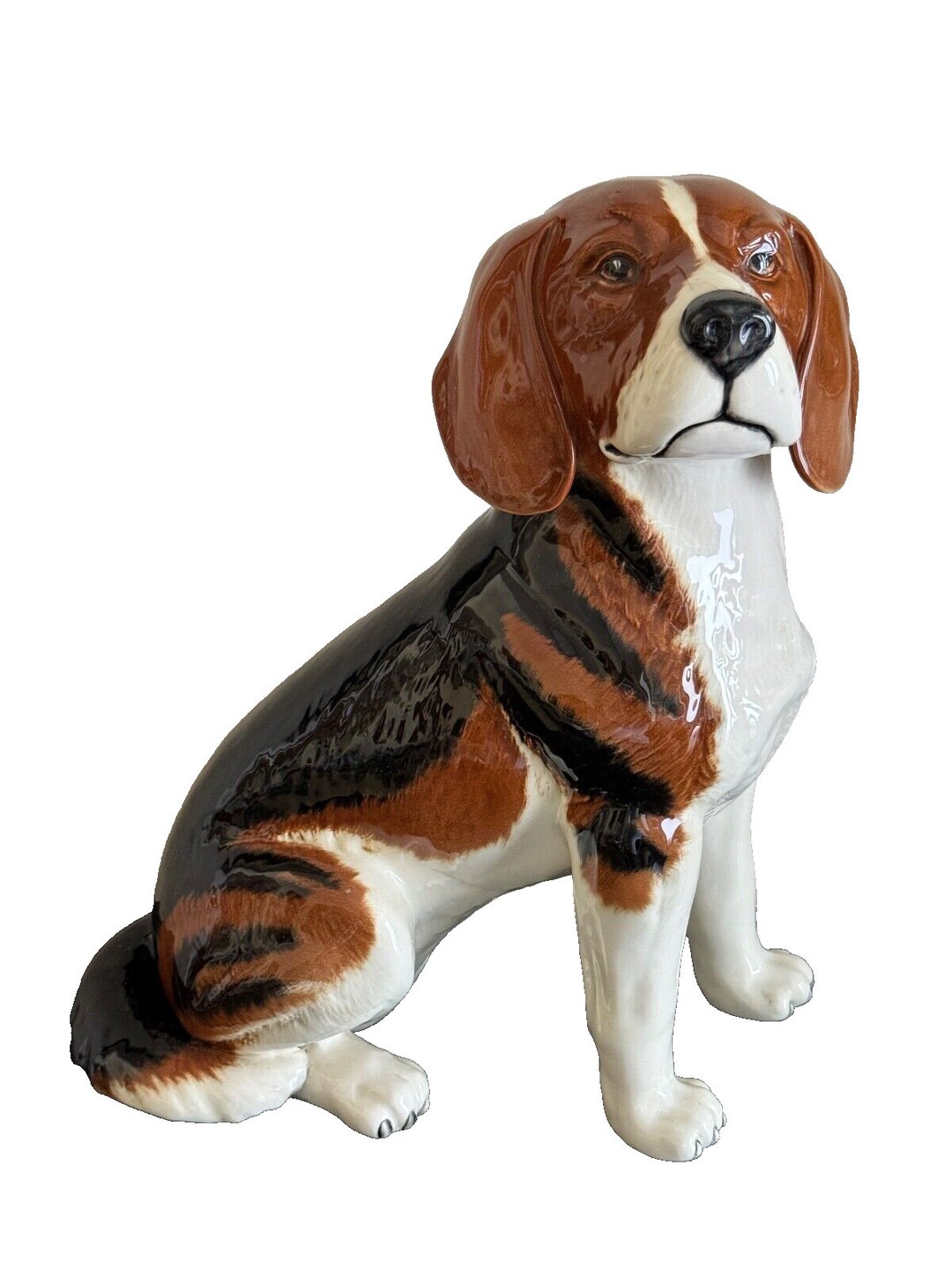 Superb Vintage Beswick Large Porcelain Beagle Dog Figurine Sculpture ...