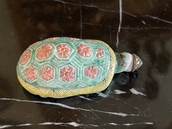Vintage Chinese Turtle Shaped Porcelain Snuff Bottle | Etsy