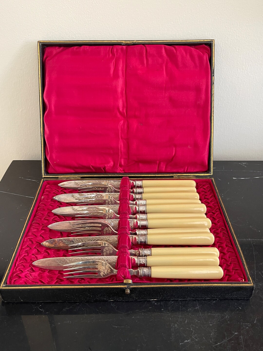 R.F. Mosley & Co. Late 1800's Sterling Silver Forks and Knives Set - Etsy