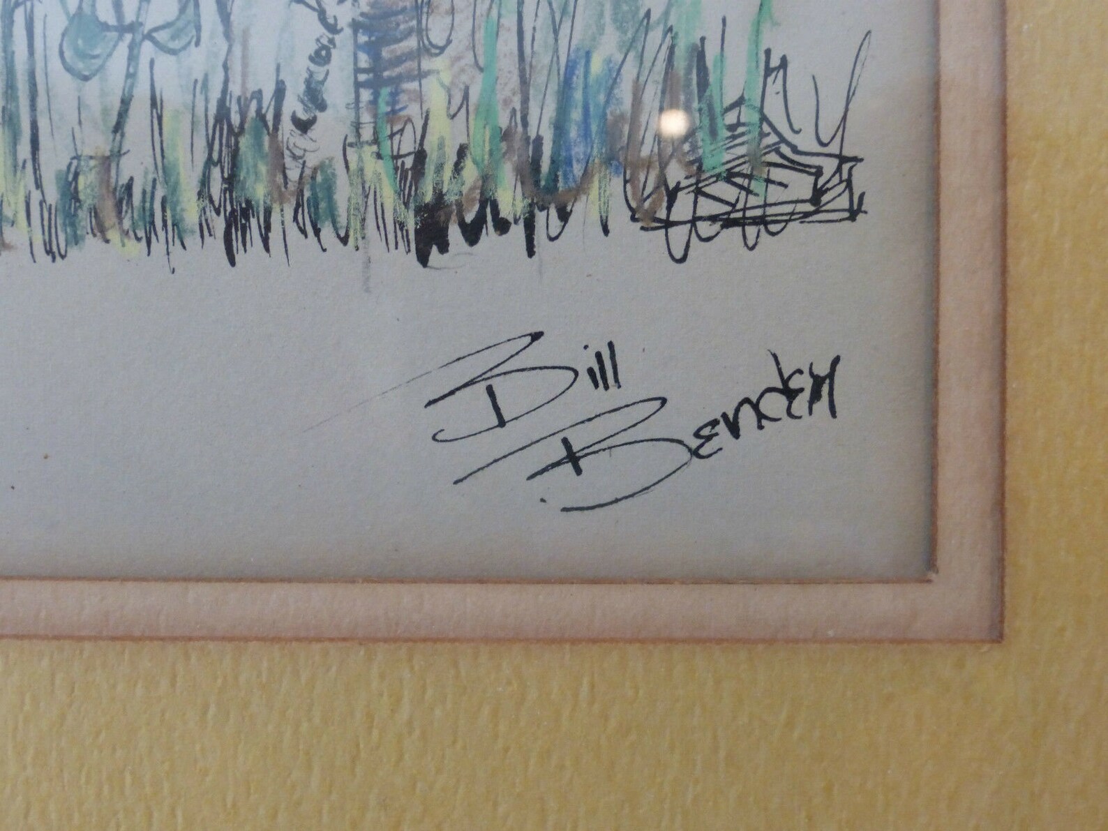 Bill Bender Signed Original Framed Pen and Ink Artwork Painting - Etsy