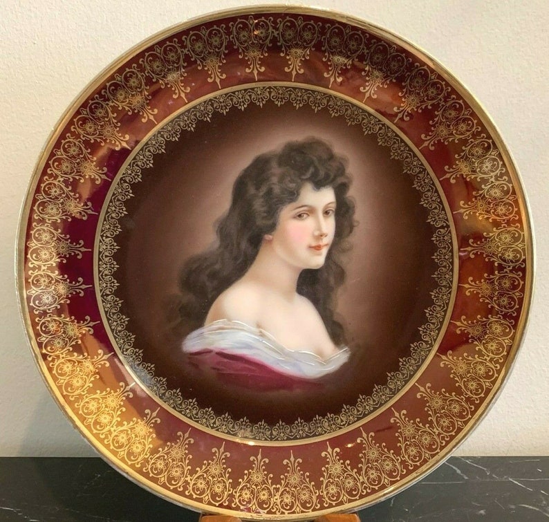 Vintage Austrian Royal Vienna Porcelain Portrait Wall or - Etsy