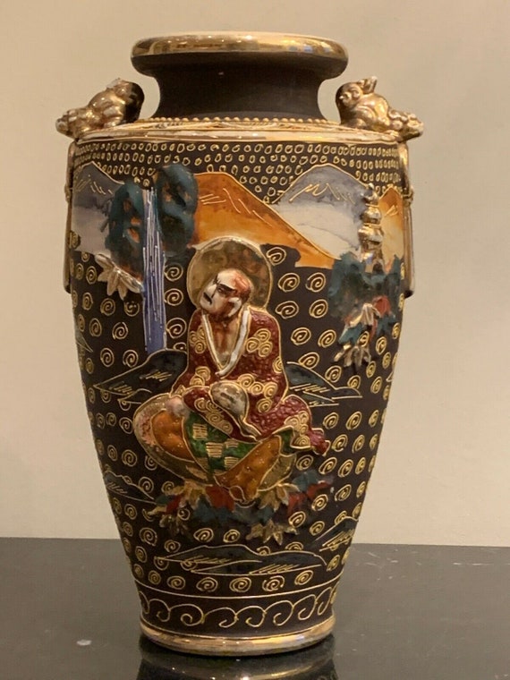 Antique Japanese Satsuma Meiji Pottery Heavy Gold Decoration - Etsy