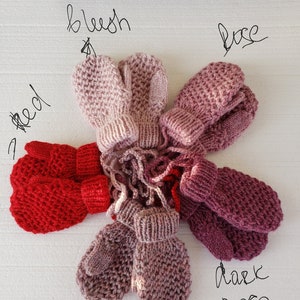 Knitted Wool Baby Mittens,toddler Mittens, Thumbless or With Thumb Baby ...