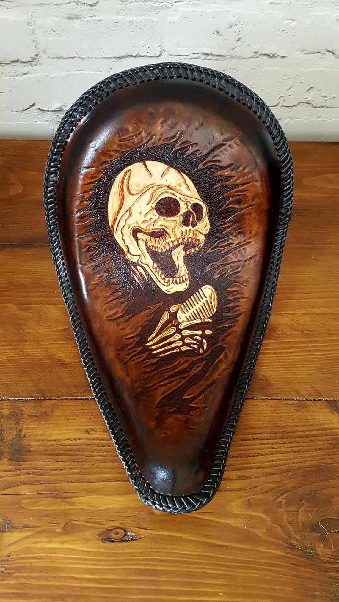 Custom Hand Crafted Leather Motorcycle Seat Designed and Made for You ...