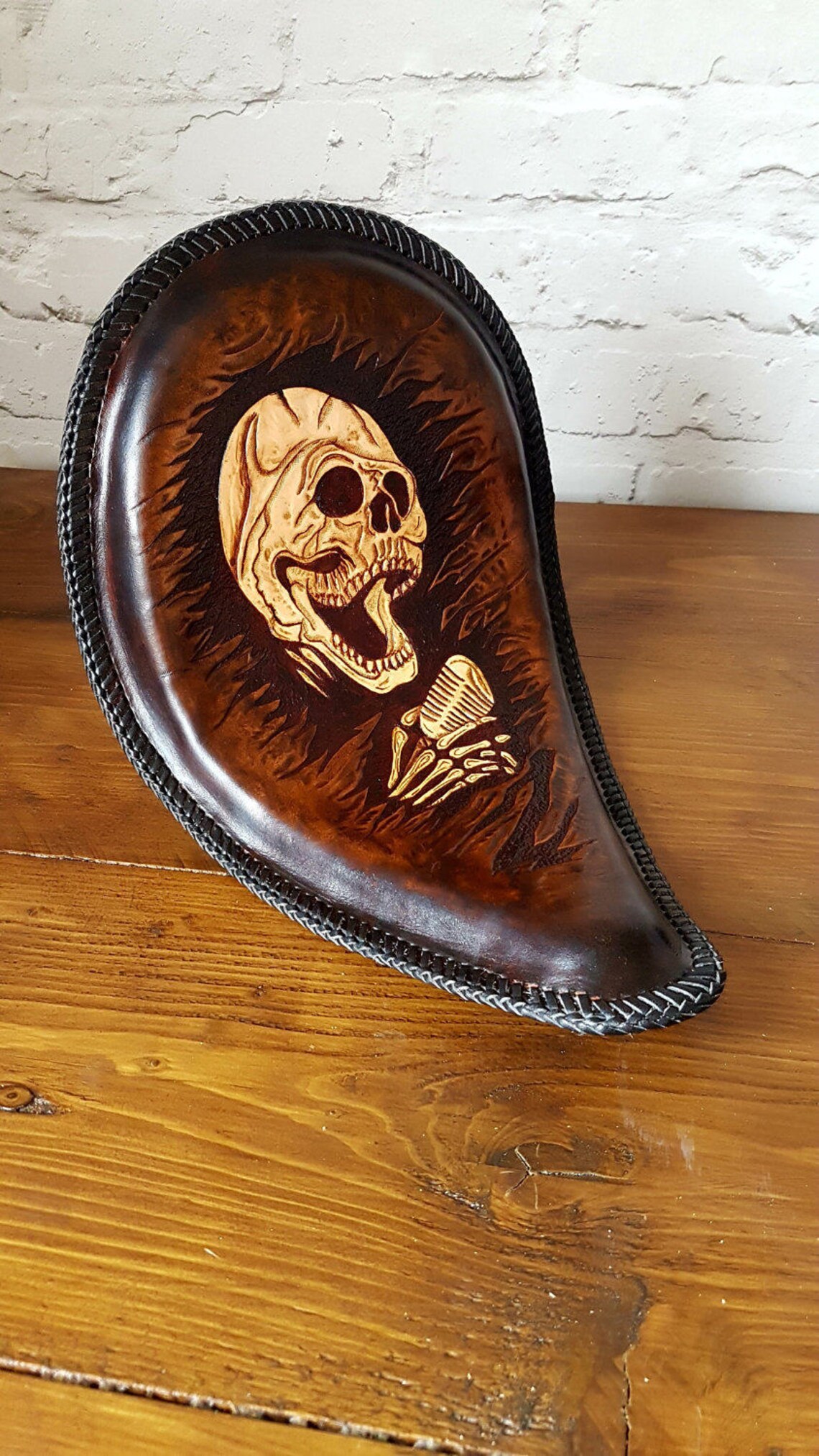 Custom Hand Crafted Leather Motorcycle Seat Designed and Made for You ...