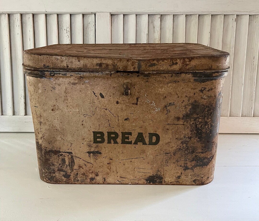 Antique Metal Bread Box Farmhouse Decor Kitchen Storage - Etsy