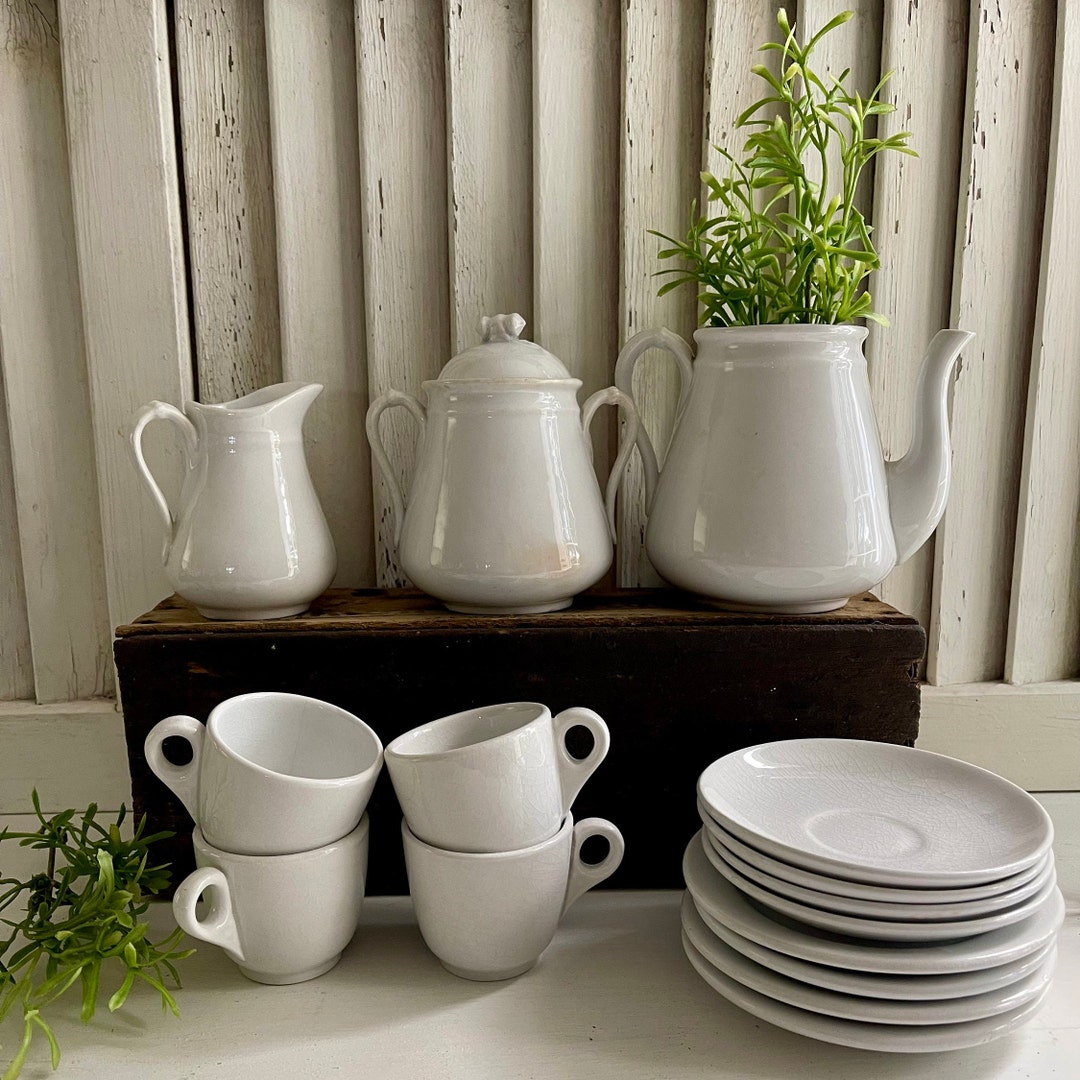 Child's Ironstone Tea Set Homer Laughlin Antique Ironstone Farmhouse ...