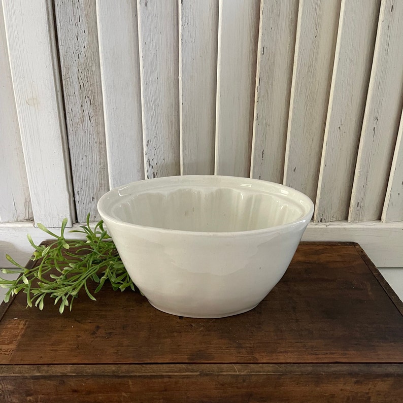 Ironstone Pudding Mold - Farmhouse Decor - Ironstone Mold - Pudding ...