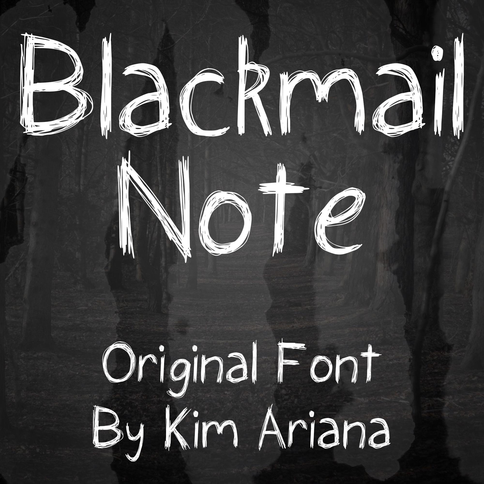 Blackmail Note - Spooky and Halloween Themed Original Font, Halloween ...