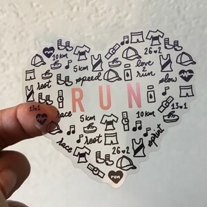 Run Sticker, Sticker for Runner, Water Bottle Sticker, Runner Sticker ...