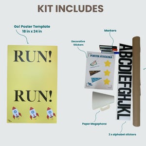 Race Day Poster Kit- Complete "run! ____ Run!" Poster Kit | Custom ...