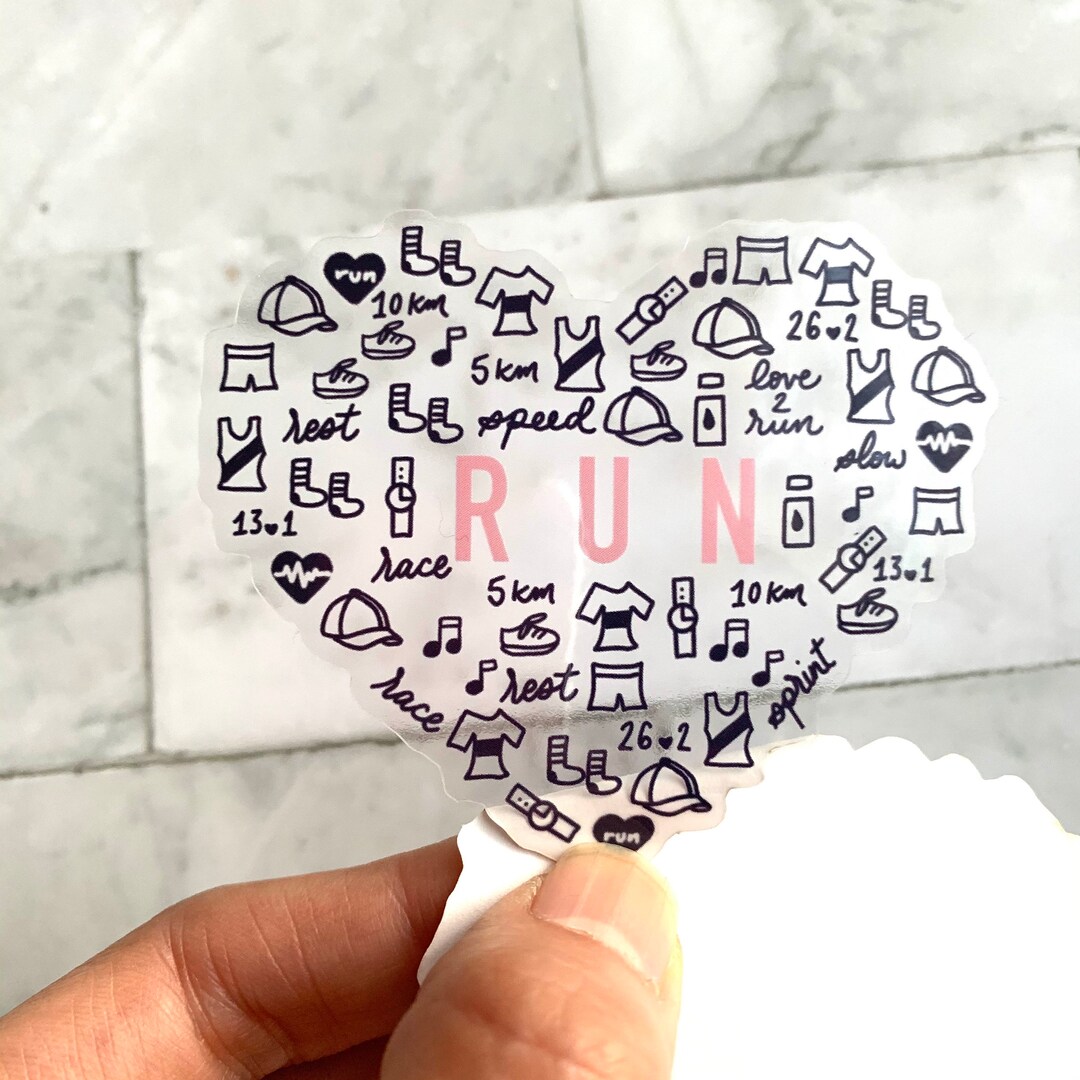 Run Sticker, Sticker for Runner, Water Bottle Sticker, Runner Sticker ...