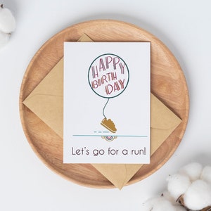 Happy Birthday Runner Card, Birthday Run, Runner Birthday, Marathon ...