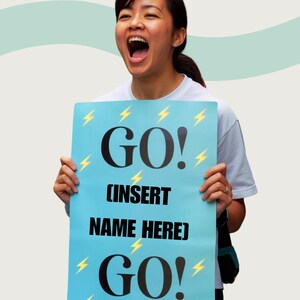 Race Day Poster Kit- Complete "go! ____ Go!" Poster Kit | Custom Cheer ...